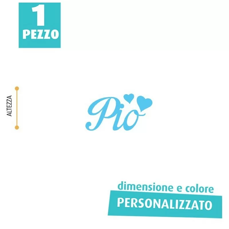 Nome In Feltro Personalizzato - Pio | Idee in Feltro®