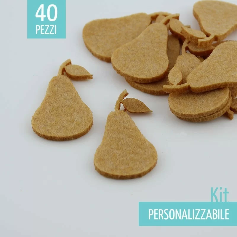 Kit De Ahorro 40 Peras En fieltro - Tamaño De Su Elección | Idee in Feltro®