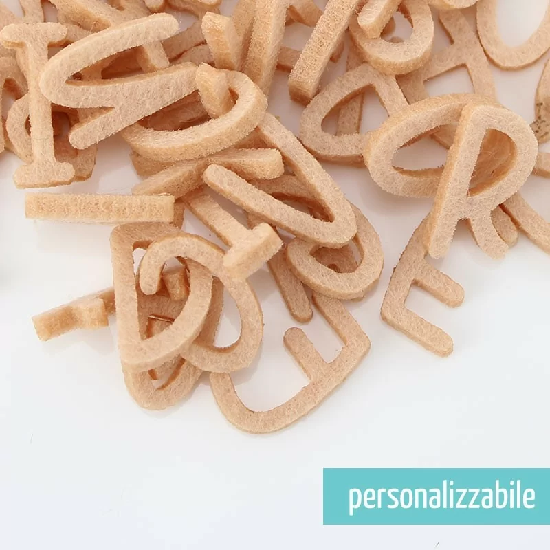 Set of 250 Mini Letters In felt Capital Letters - Font 3 | Idee in Feltro®