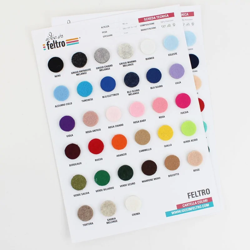 Color Chart felt 3Mm | Online sales