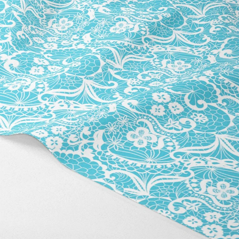 Pannello in Feltro o Pannolenci Effetto Pizzo Mod.2 - Colore Celeste ...